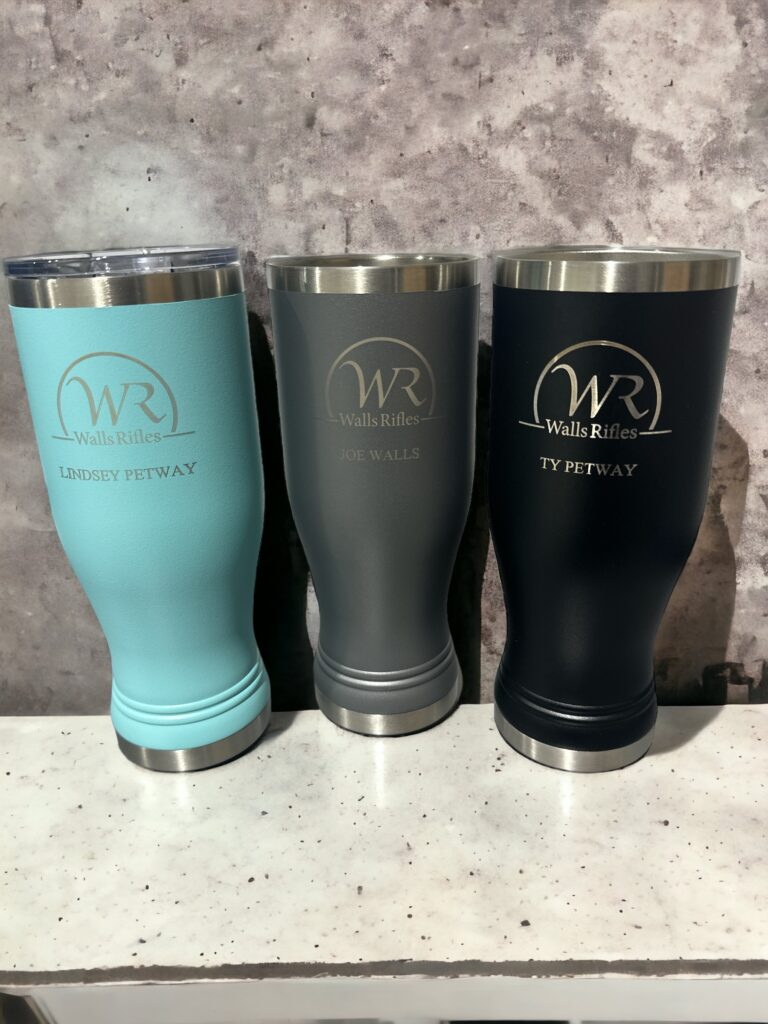 Walls Rifles Engraved Cups - Black | Premium Drinkware